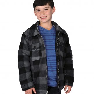 Maxxsel 4-18 Kids' Sherpa Lined Buffalo Plaid Fleece Jacket - Maxxsel ...
